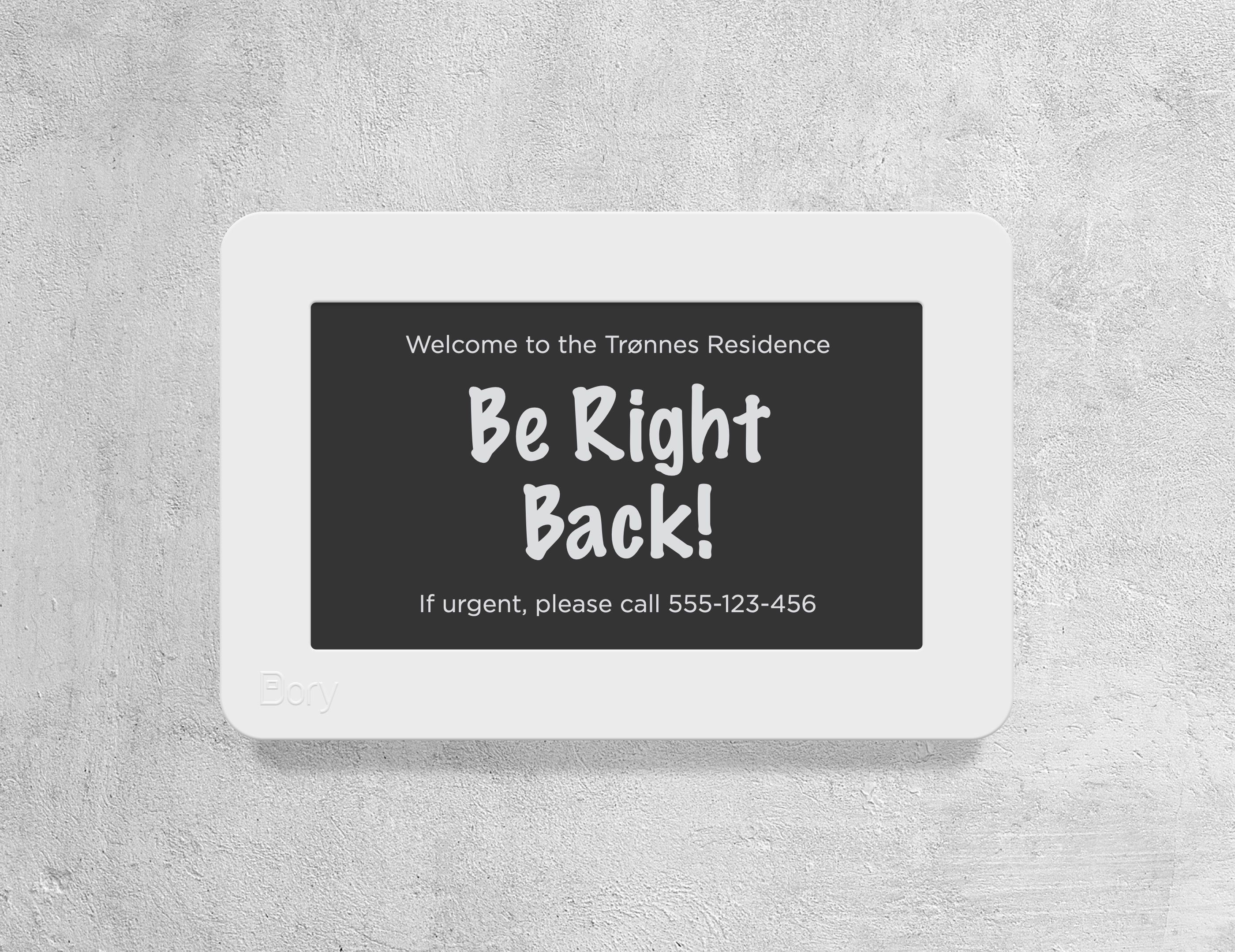 Dory – your perfect door sign.