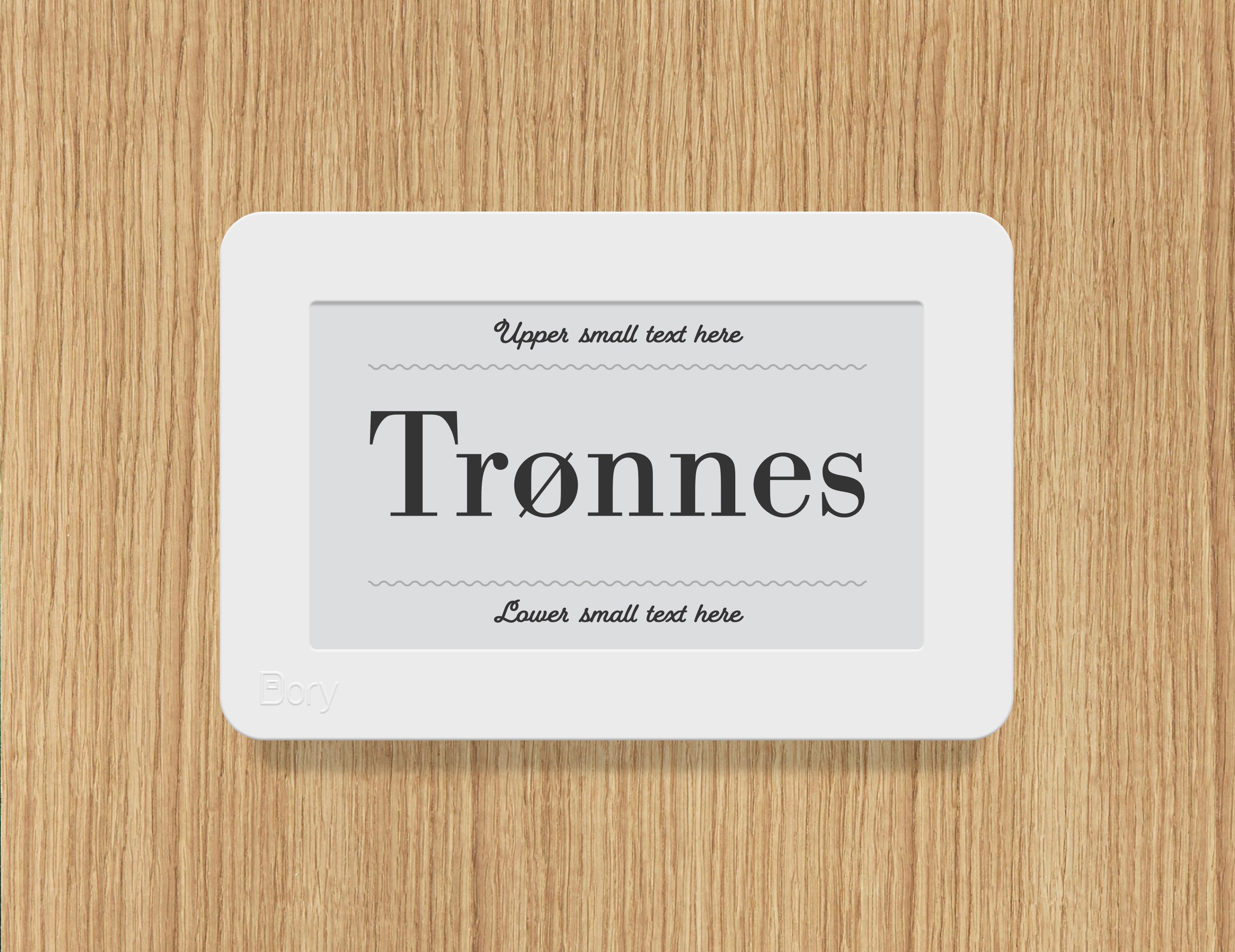 Dory – your perfect door sign.